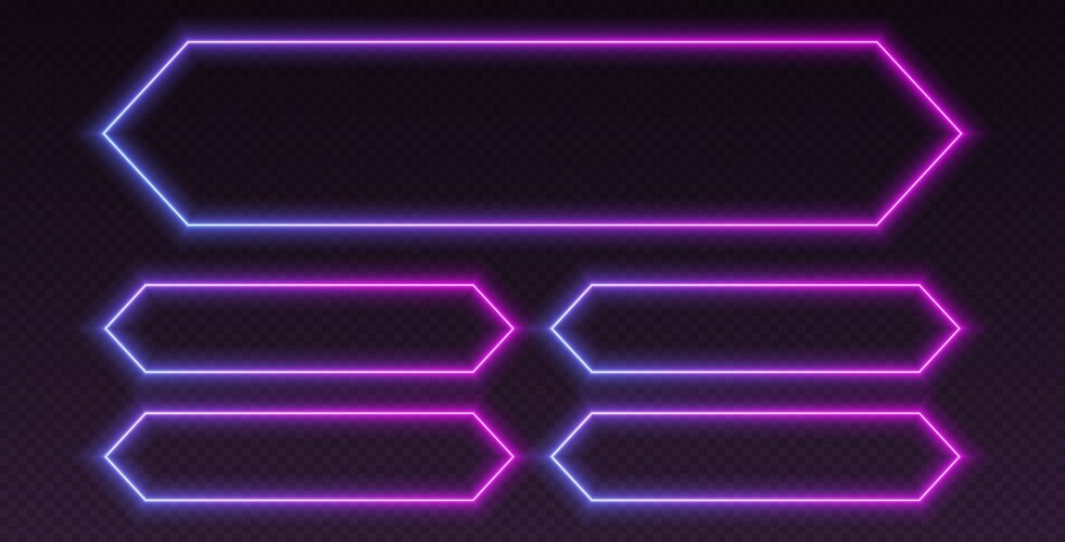 Neon quiz template ui design for questionnaire Vector Image