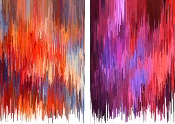 Glitch color elements set digital noise abstract Vector Image
