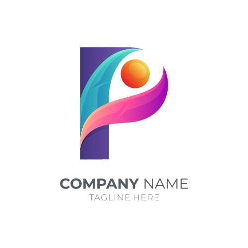 Letter p logo Vector Images & Graphics for Commercial Use | VectorStock