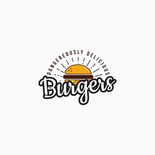 Colorful logo concept for homie restaurant Vector Image