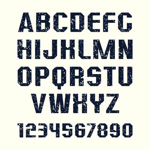 Serif font in retro racing style Royalty Free Vector Image