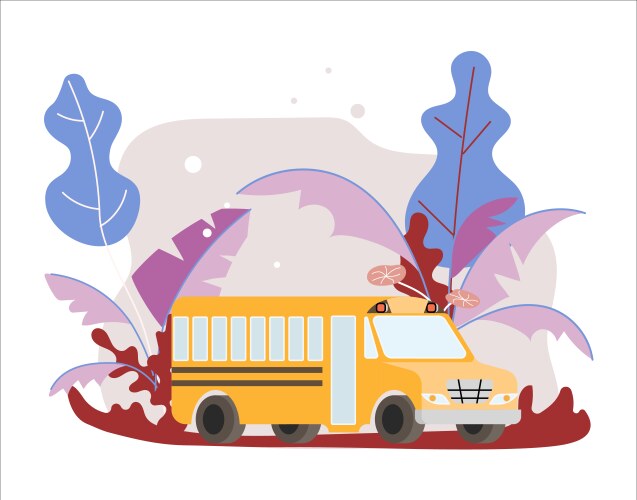 School bus tracking system abstract concept Vector Image