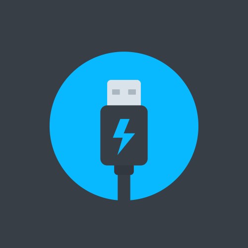 Usb charging plug icon Royalty Free Vector Image