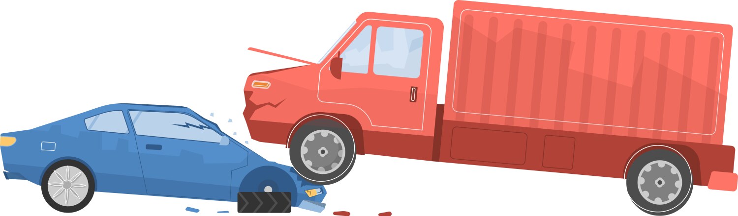 Cartoon funny blue truck character Royalty Free Vector Image