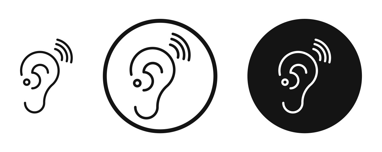 Assistive listening systems icon Royalty Free Vector Image