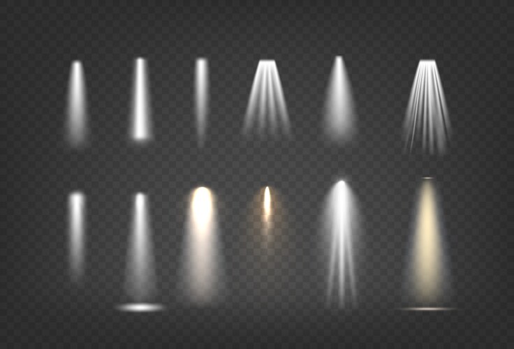 Light effect on transparent background eps 10 Vector Image