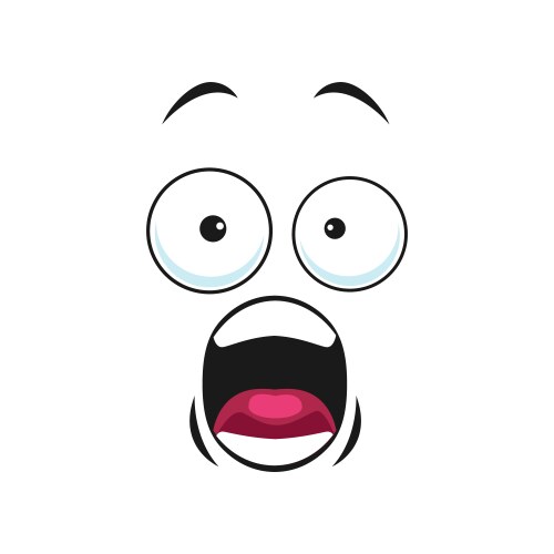 Angry shouting emoticon isolated screaming emoji Vector Image