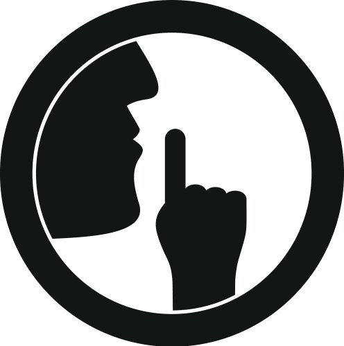 Woman making silence sign Royalty Free Vector Image