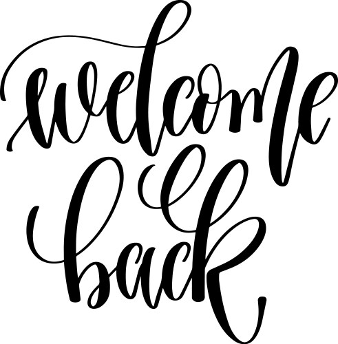 Welcome home vintage text calligraphy Royalty Free Vector