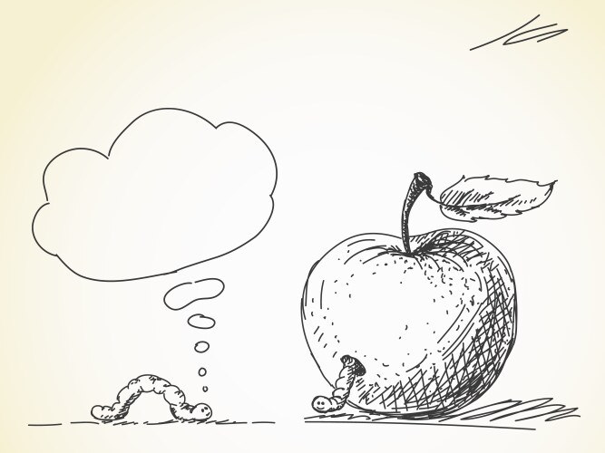 Apple Worm Drawing Vector Images (over 490)
