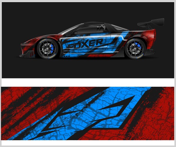 Abstract livery for vehicle vinyl branding Vector Image