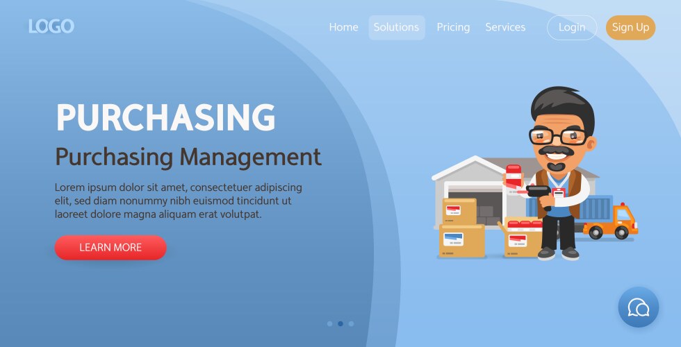 Franchise website landing page design Royalty Free Vector