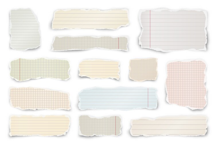 Burnt paper holes isolated set realistic Vector Image