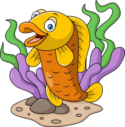 Cute tropical fish cartoon collection Royalty Free Vector