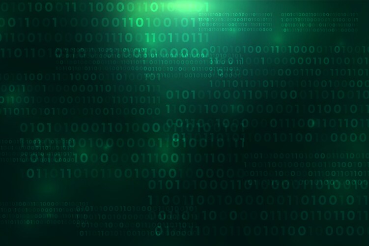 Digital binary code futuristic background Vector Image