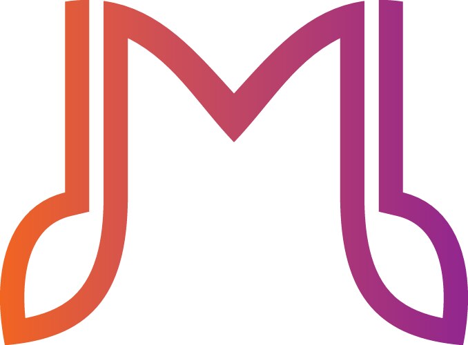 M music logo Vector Images & Graphics for Commercial Use | VectorStock