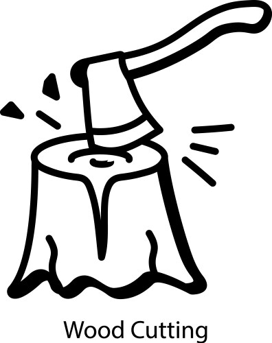 Wood cutting Royalty Free Vector Image - VectorStock