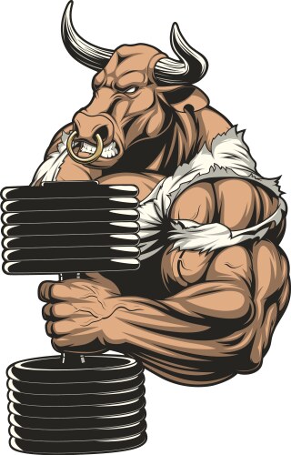 Strong bull Royalty Free Vector Image - VectorStock