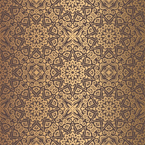 Golden arabesque pattern Royalty Free Vector Image