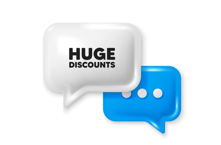 Huge sale tag special offer price sign Royalty Free Vector