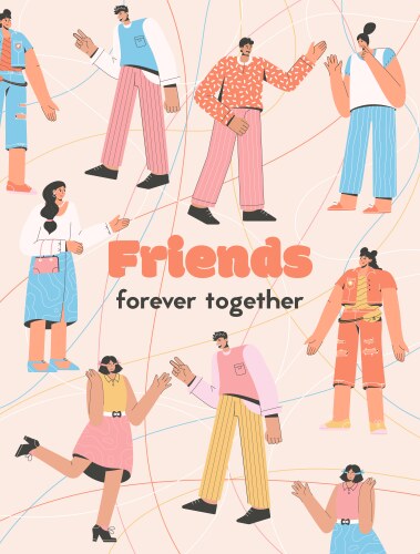 We will be together forever quote design Vector Image
