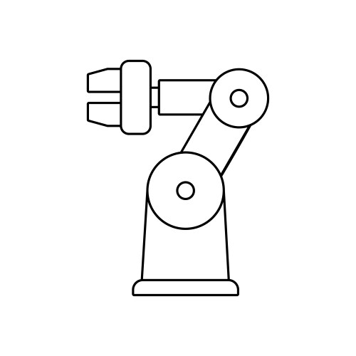 Sketch robotic arm Royalty Free Vector Image - VectorStock