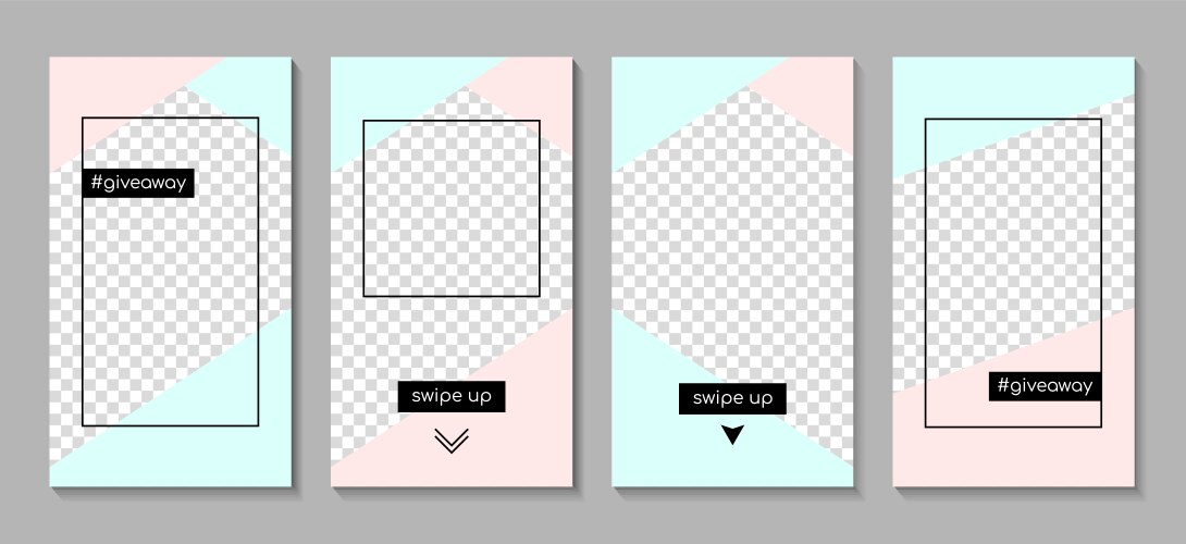 Instagram stories template Royalty Free Vector Image