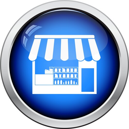 Shop icon background eps10 Royalty Free Vector Image