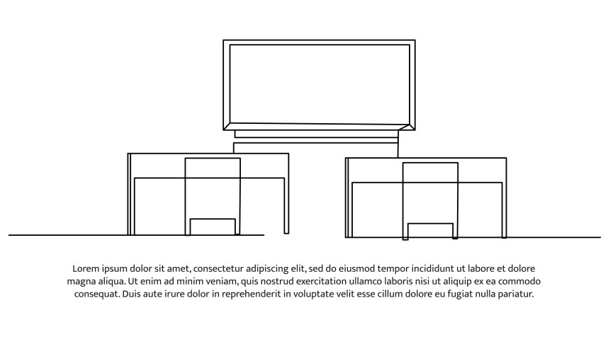 Continuous one line design of bullying in class Vector Image