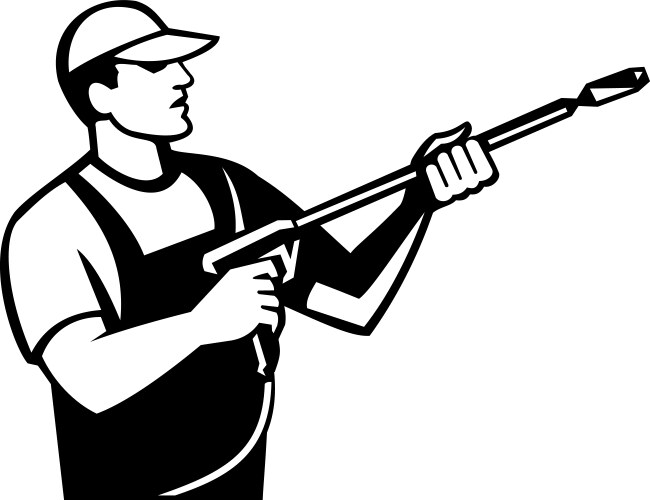 Set pressure washer machine electric Royalty Free Vector