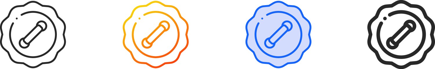 Circulation iconthin linear gradient blue stroke Vector Image