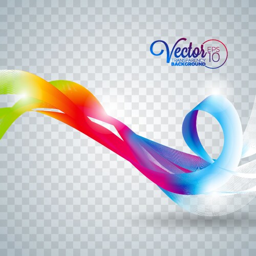 Colorful transparent flowing fluid shapes Vector Image