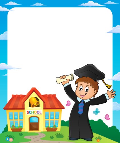 Happy graduate student Royalty Free Vector Image