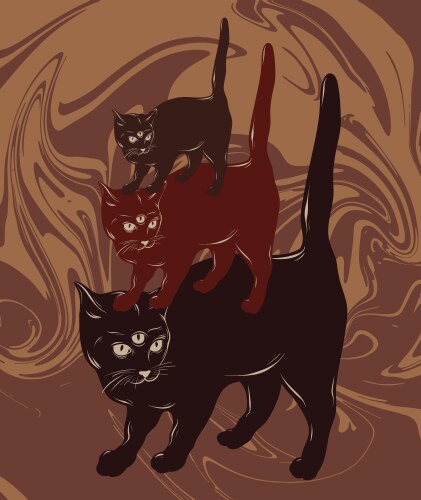 Three Headed Cat Vector Images (over 130)