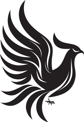 Immortal phoenix icon of mythical Royalty Free Vector Image