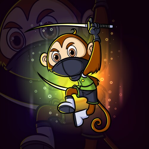 Ninja Monkey Vector Images (over 120)