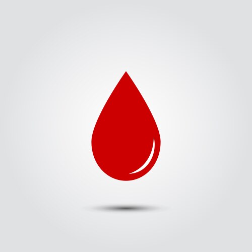 O2 saturation monitoring red blood drop icon Vector Image