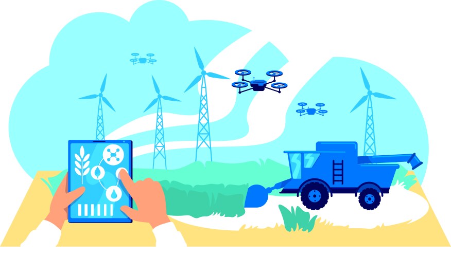 Smart Agriculture Technology Royalty Free Vector Image