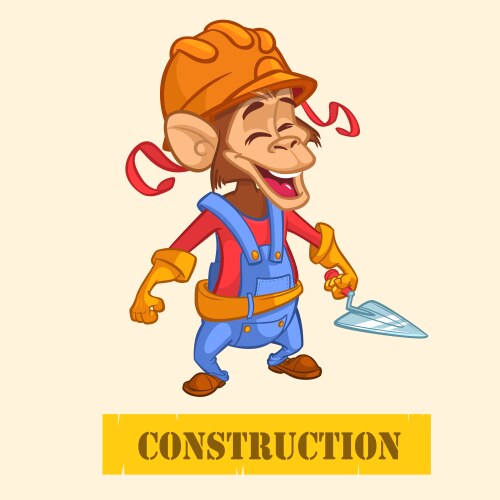 Cartoon Construction Monkey Vector Images (over 140)