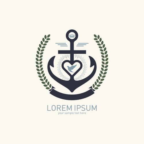 Christian religious service logo Royalty Free Vector Image