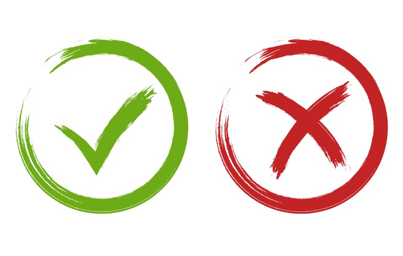 Green Check Red X Vector Images (over 1,900)