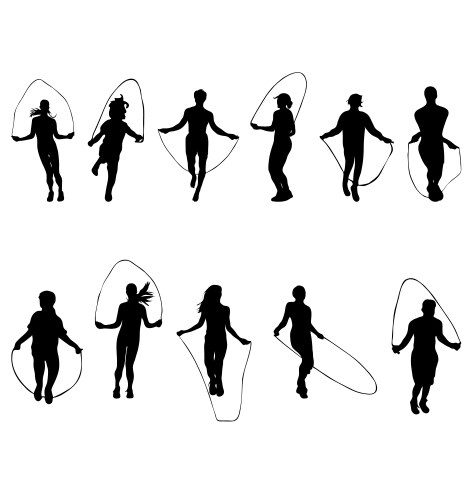 Tennis Player Silhouettes Royalty Free Vector Image