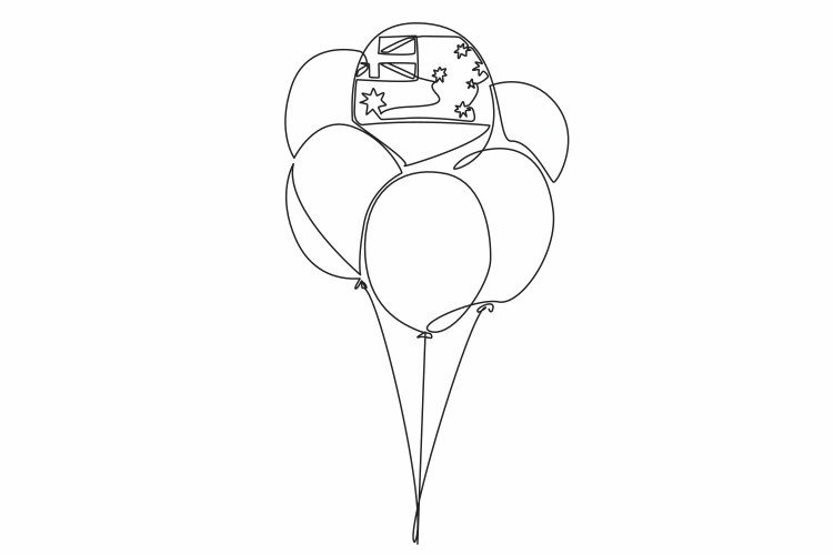 One continuous line drawing sydney city Royalty Free Vector