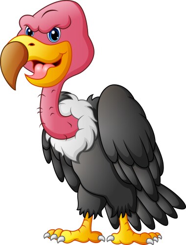 Cartoon vulture flying Royalty Free Vector Image