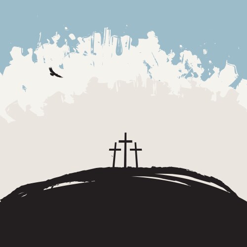 Mount Calvary Skull Crosses Royalty Free Vector Image