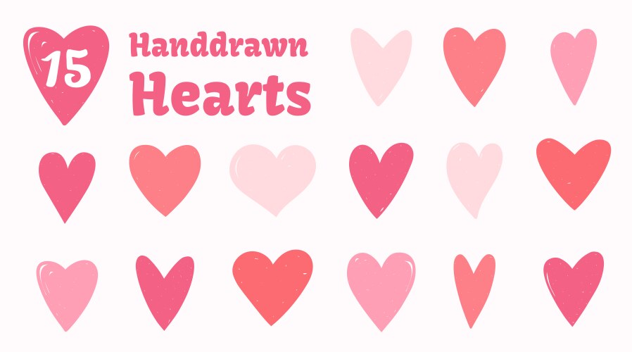 Pink and Red Hearts Vector Images (over 79,000)