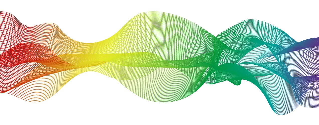 Red yellow green line art pattern draped veil Vector Image