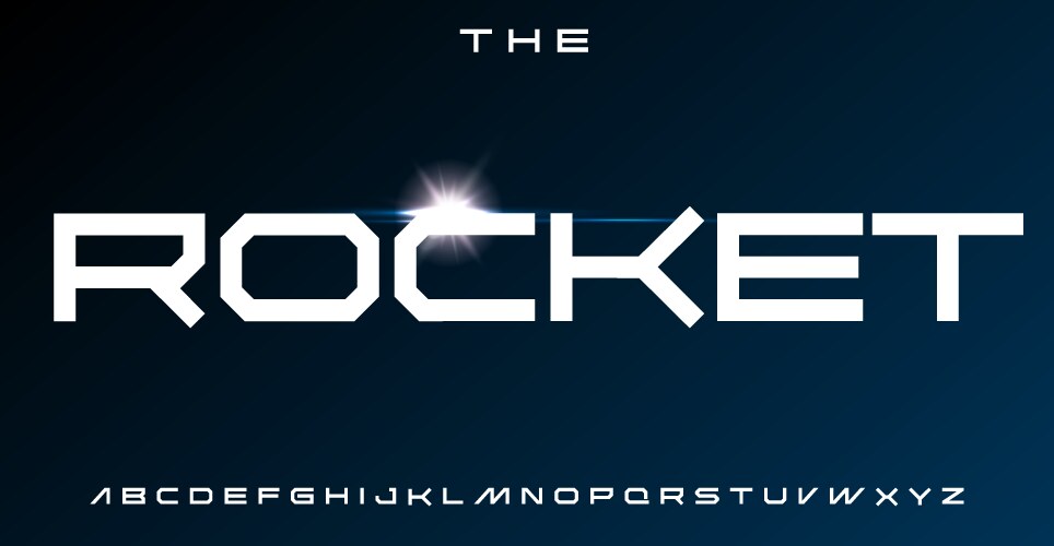 Boxy alphabet rectangular letters y2k font Vector Image