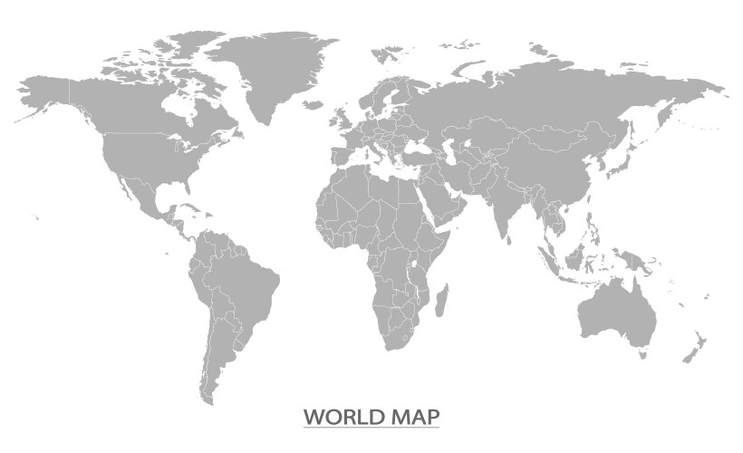 World Map Grey Vector Images (over 6,500)