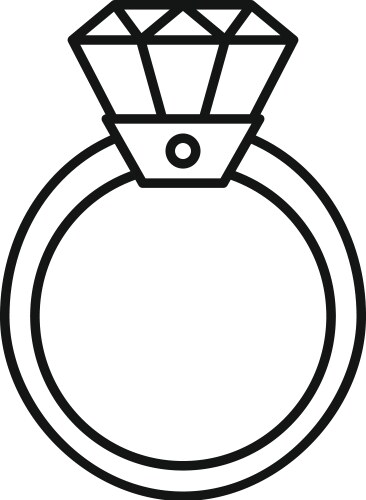 Gold diamond ring outline Vector Images & Graphics for Commercial Use ...